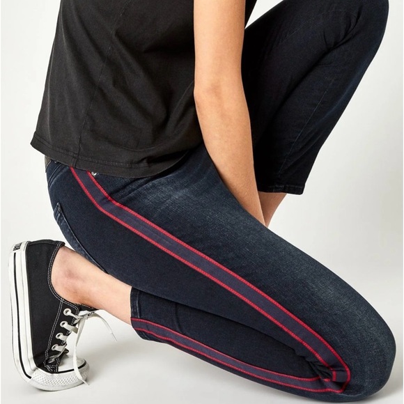 Mavi | Jeans | Mavi Denim Tess Super Skinny Ink Red And Blue Stripe ...